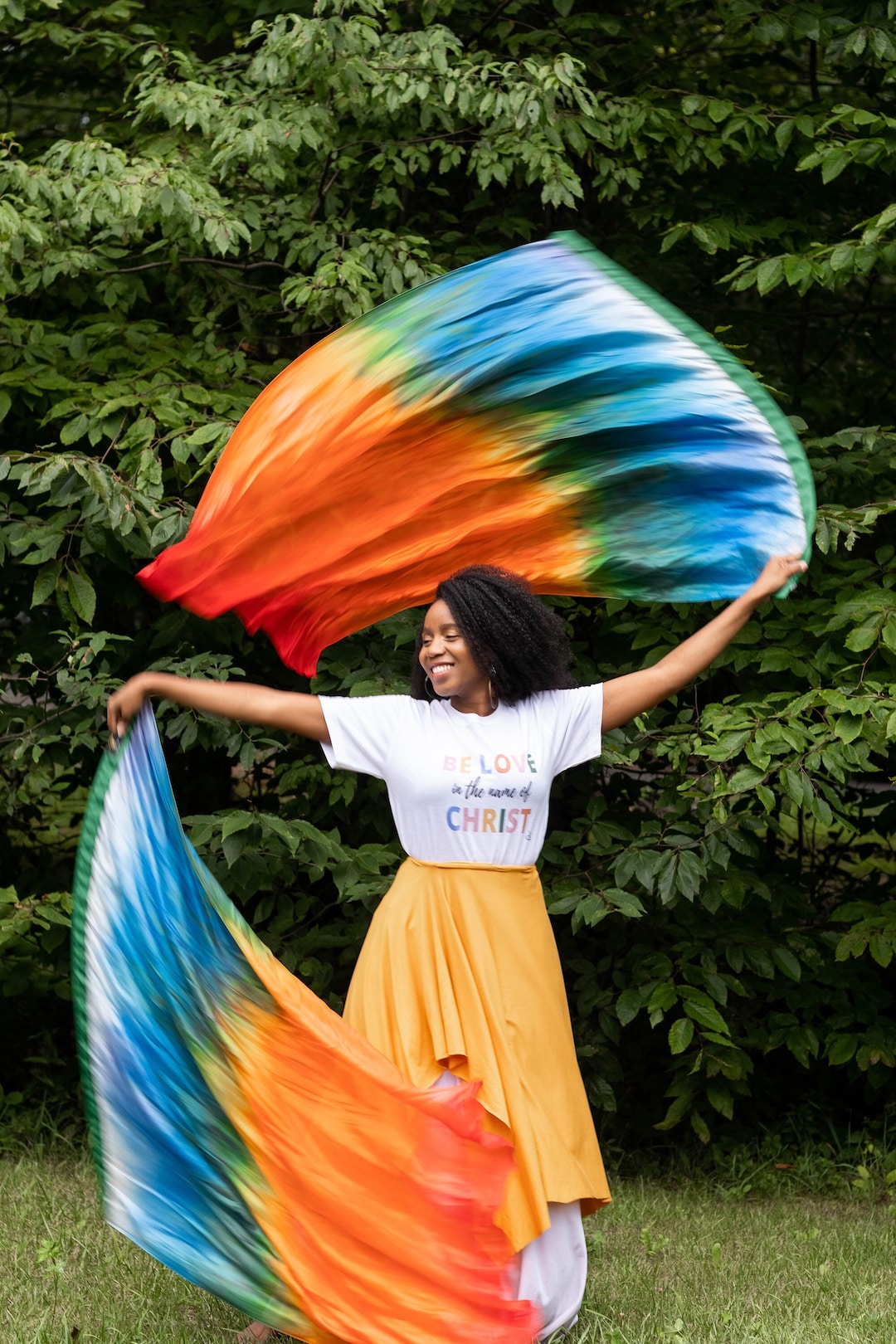 UNDER THE WING - Silk Worship Flags - Praise Flags - Worship Flags Set ...