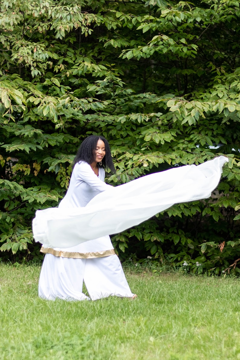 BRIDE OF CHRIST Dance Veil Silk Veil Poi 2 in 1 Veil Poi - Etsy