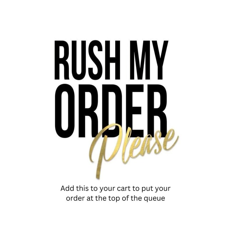 RUSH MY ORDER Ready to Ship in 1-5 Days - Etsy