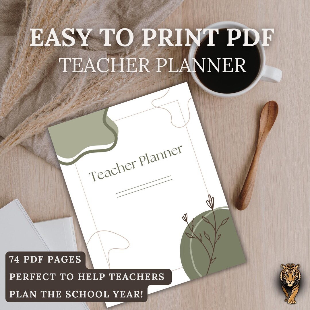 Minimalist Teacher Planner Printable: Weekly Lesson Plan Template (PDF ...