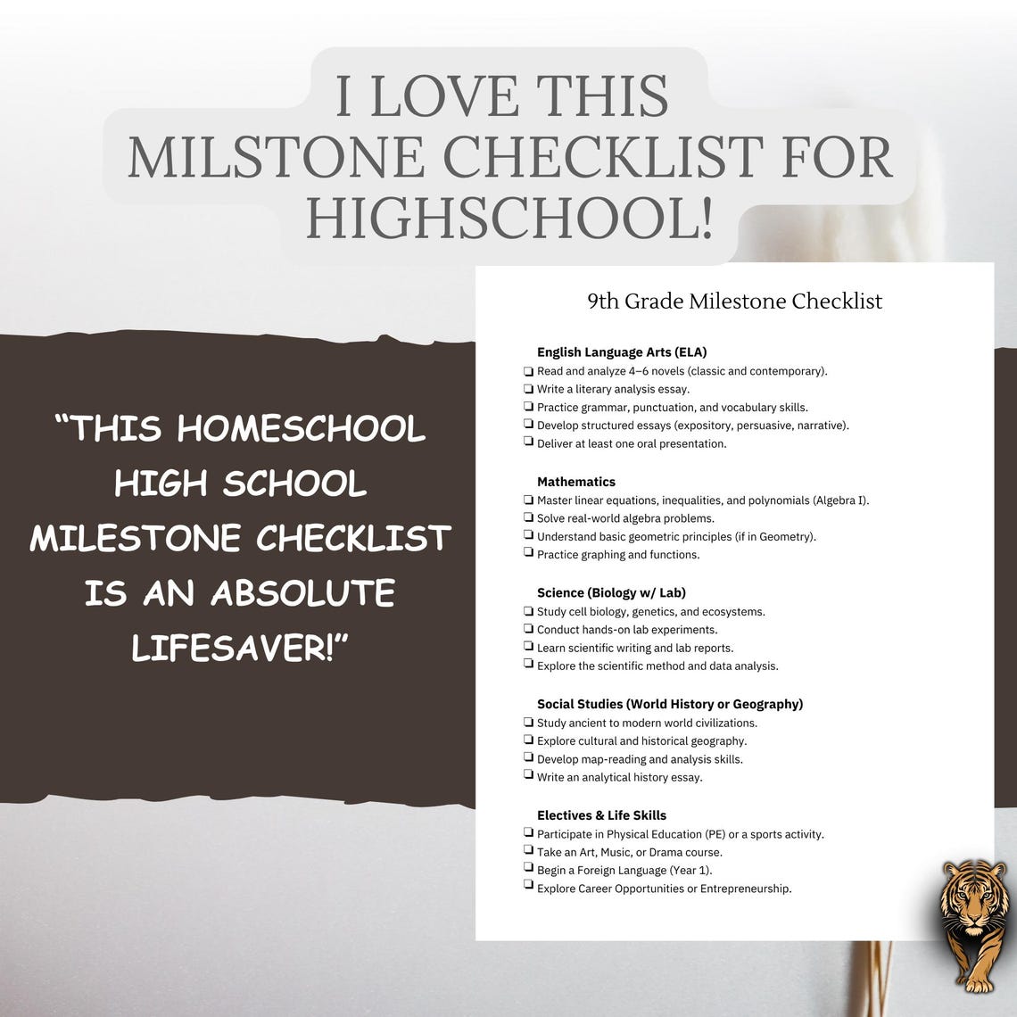 Homeschool High School Milestone Checklist: College Prep (PDF) - Etsy