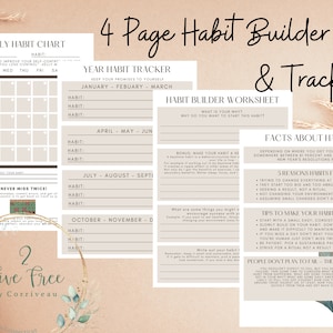 New Year Tracker | Habit Tracker | Builder | Resolutions | 2025 | Make ...