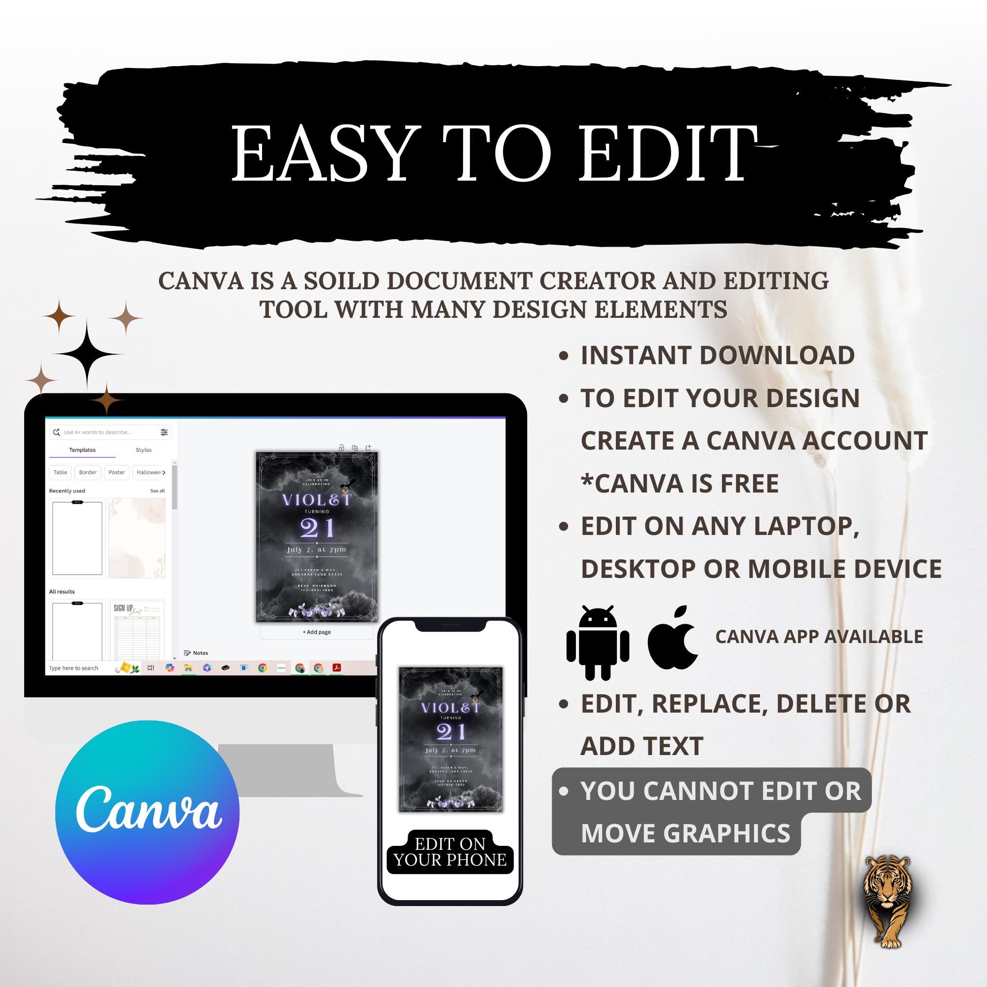 Book Chapter Birthday Invitation: Editable Canva Template (digital ...
