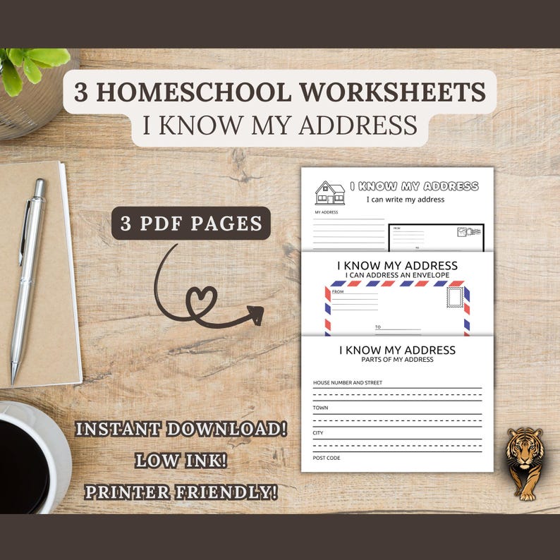 Learn My Address Printable Worksheet | Homeschool Life Skills Activity ...
