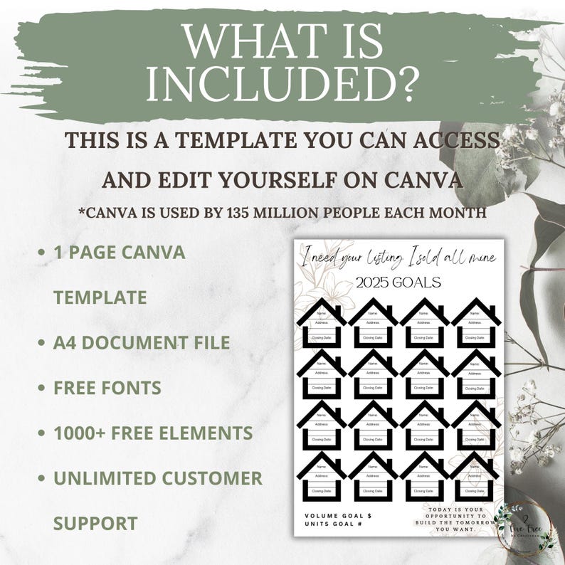 Realtor Closing Tracker Template: Real Estate Goal Chart (PDF) - Etsy