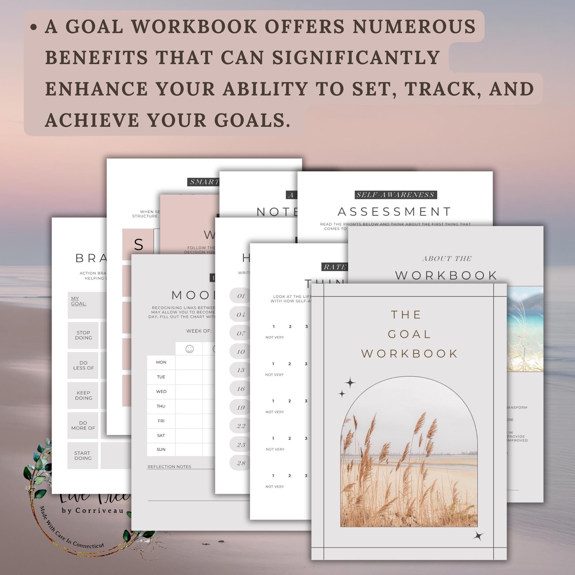 Goal Planner Workbook | Printable | Printer Friendly | Low Ink | Long ...