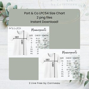 Port & Co Size Chart LPC54 Digital Download - Etsy