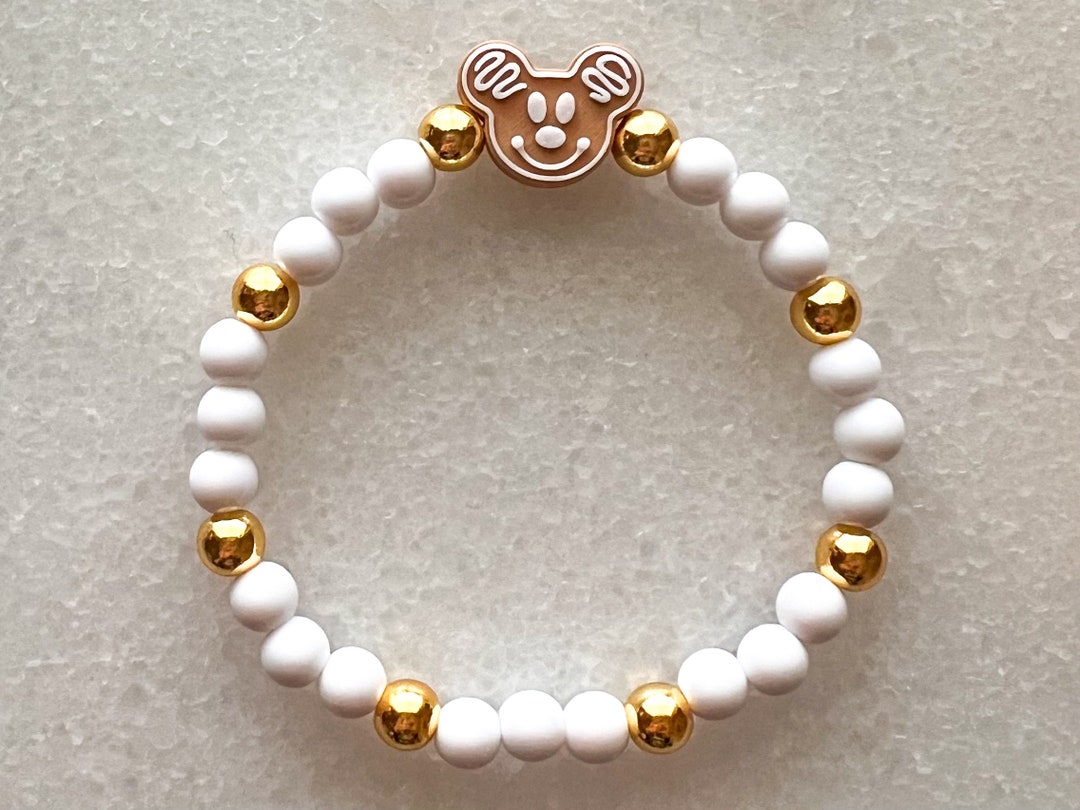 Christmas Mickey Mouse Bracelet Holiday Bracelet Stack Mickey Holiday Bracelet Stocking Stuffer ...