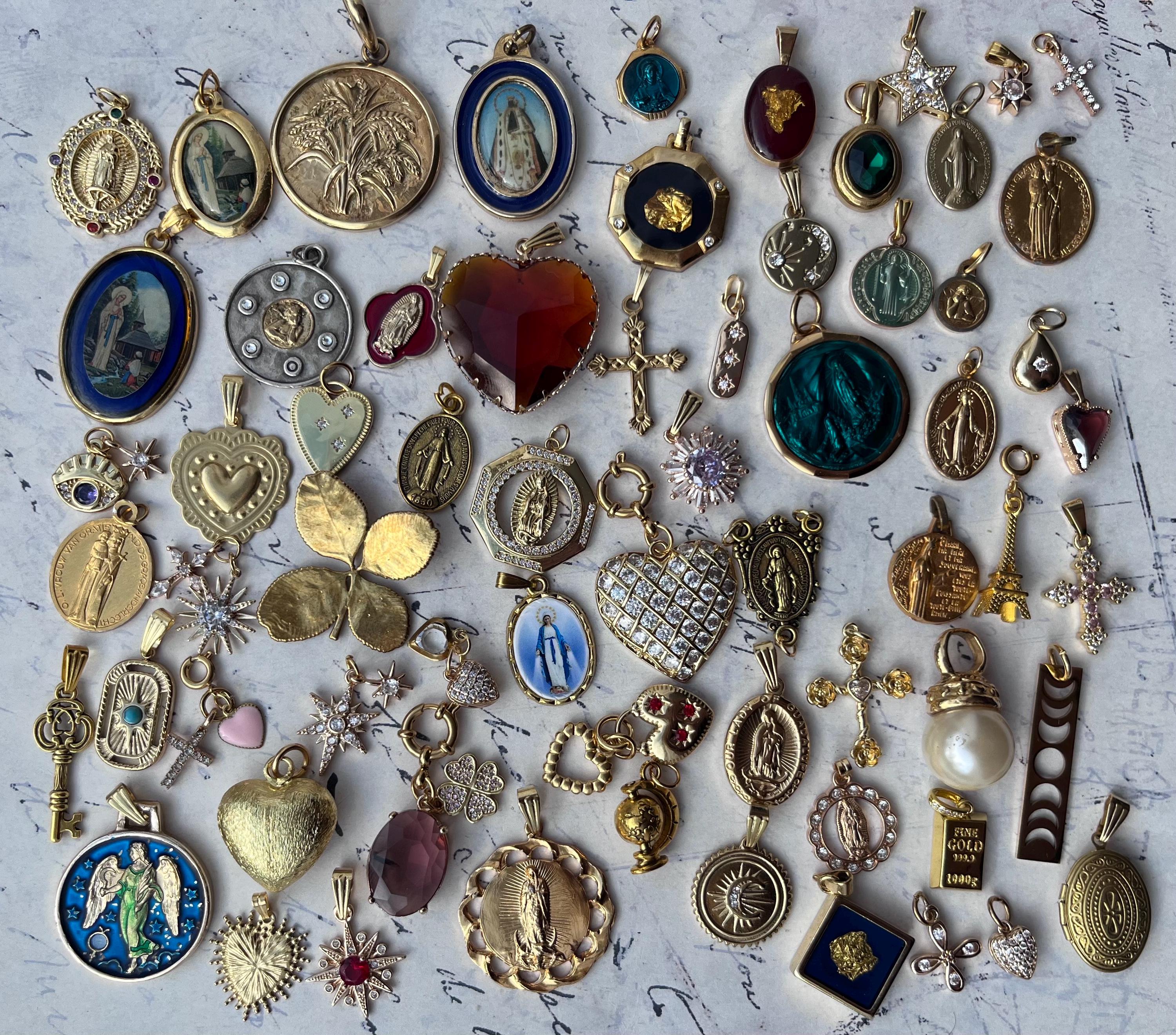 Lovely Vintage 18k Stylish Golden Charms Goldfilled and Stainless Steel ...