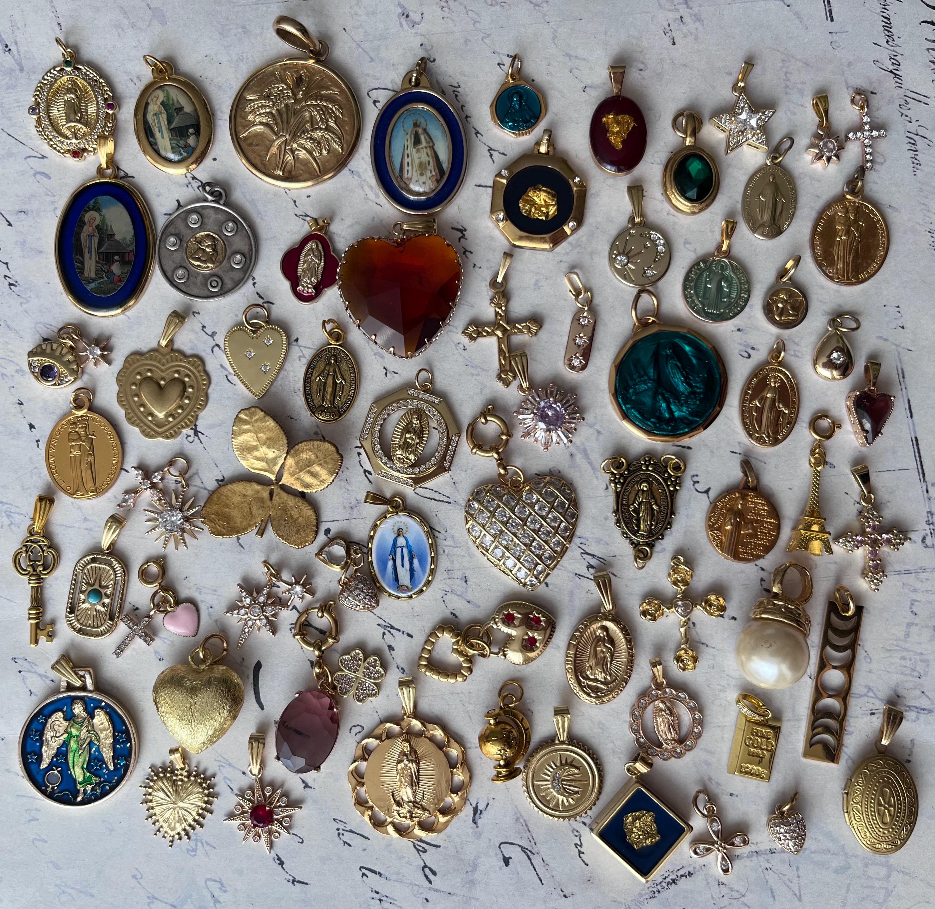 Lovely Vintage 18k Stylish Golden Charms Goldfilled and Stainless Steel ...