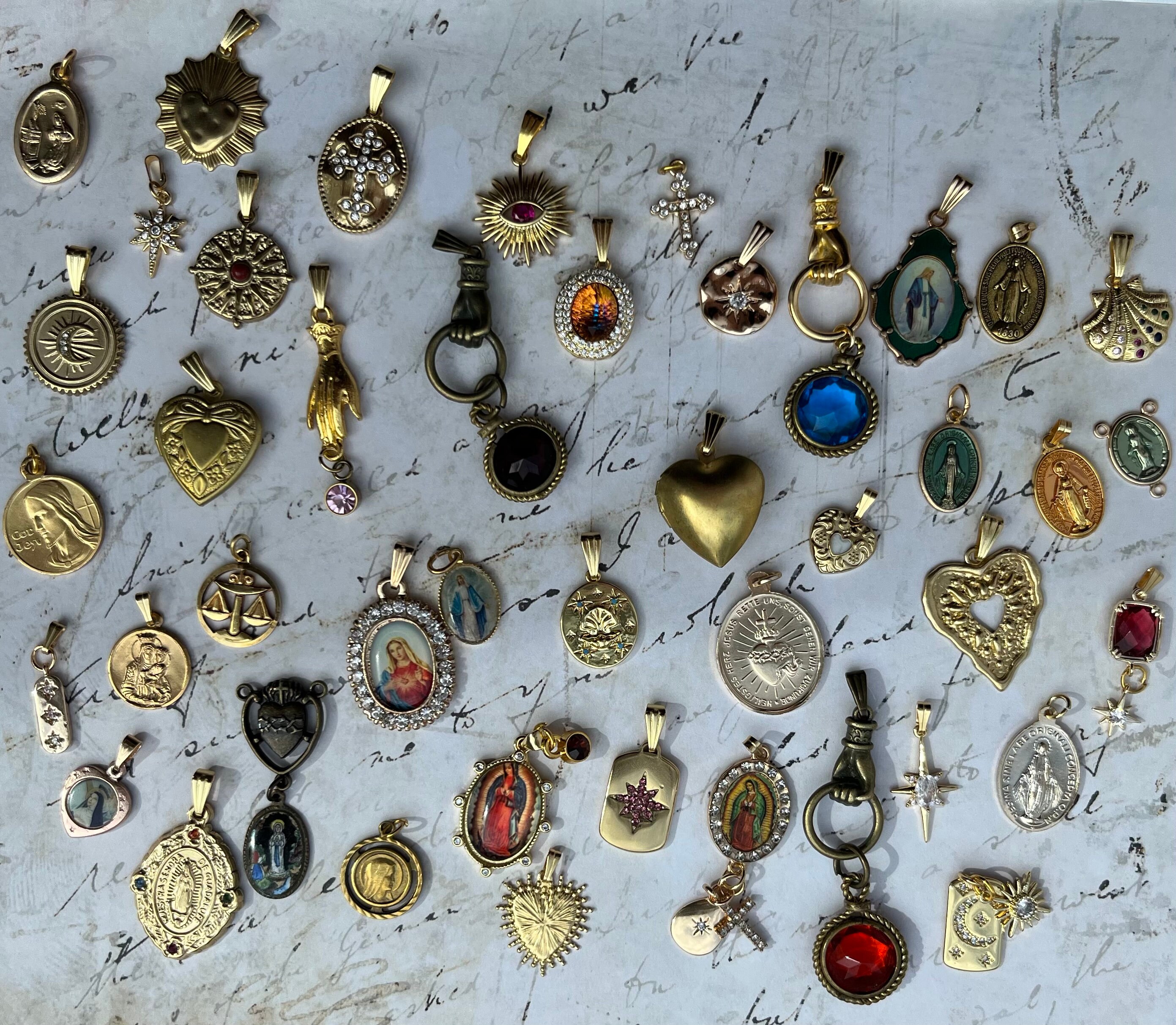 Lovely French Vintage Style Golden Stylish Charms Metals Crystals 22 ...
