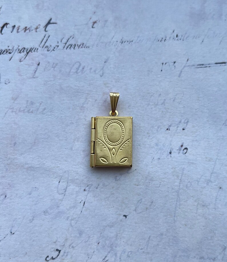 Beautiful 60s Photo Locket Book Shape Vintage Stylish Brass - Etsy