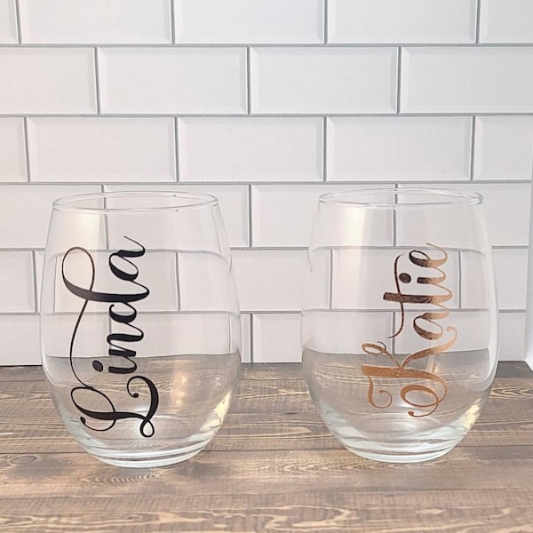 Personalized Wine Glasses - Etsy