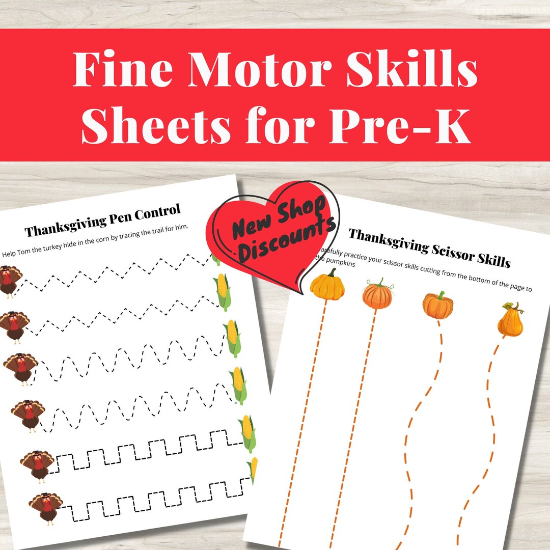 Thanksgiving Pre-writing Lines and Numbers Tracing, Handwriting ...