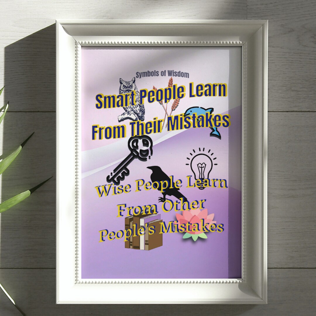 Inspirational Wall Decor Poster With Motivational Quote About Wisdom ...