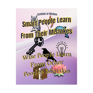 Inspirational Wall Decor Poster With Motivational Quote About Wisdom ...