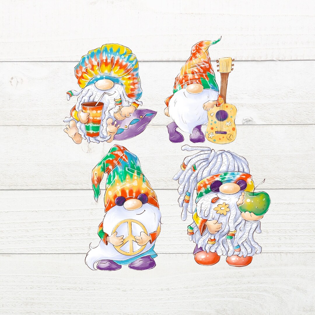 Gnome Stickers, Hippie Gnome Stickers, Water Resistant Vinyl Gnome ...