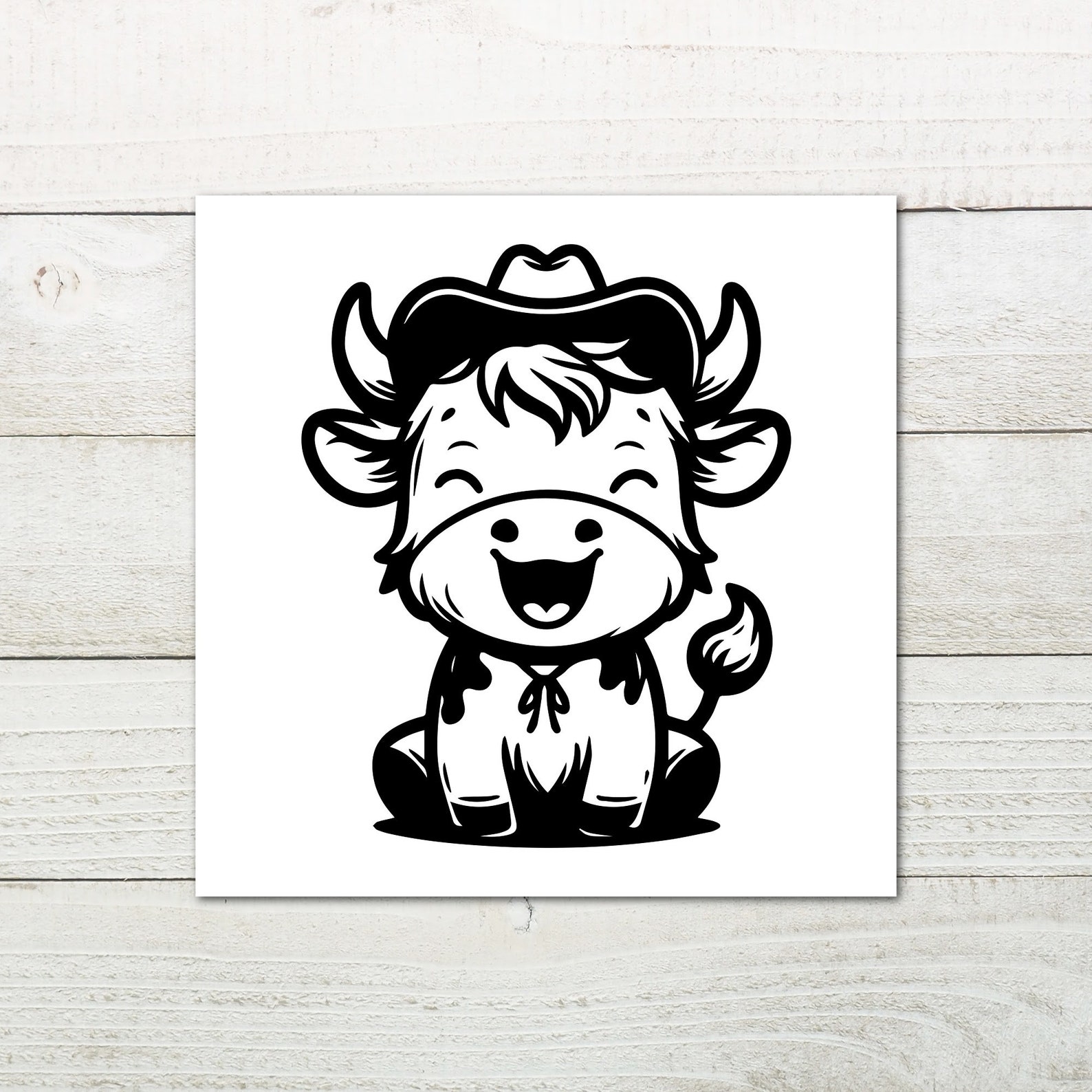 Funny Highland Cow Decal, Vinyl Decal for Car Window, Vinyl Cow Bumper ...