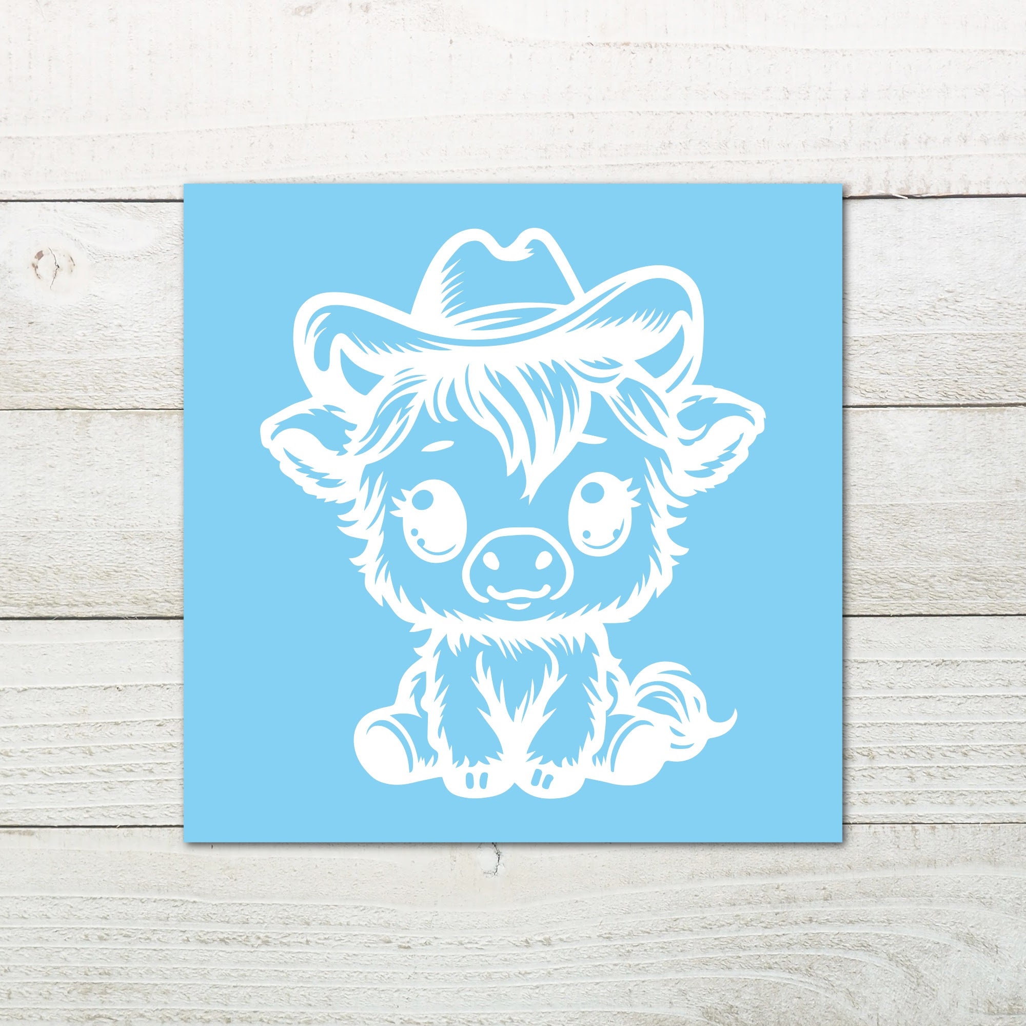Funny Highland Cow Decal, Vinyl Decal for Car Window, Vinyl Cow Bumper ...