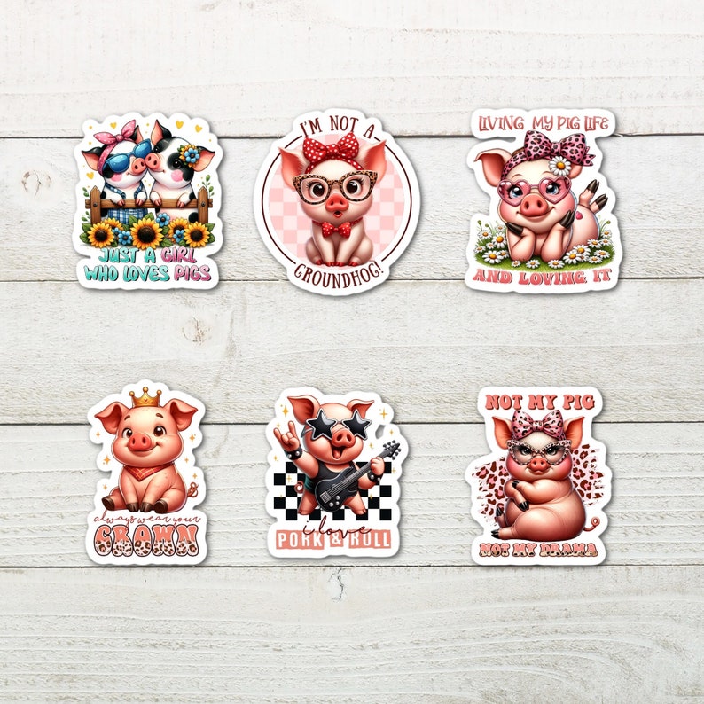 Hilarious Pig Quote Sticker. Farmhouse Decor, Laptop Decal, Water ...