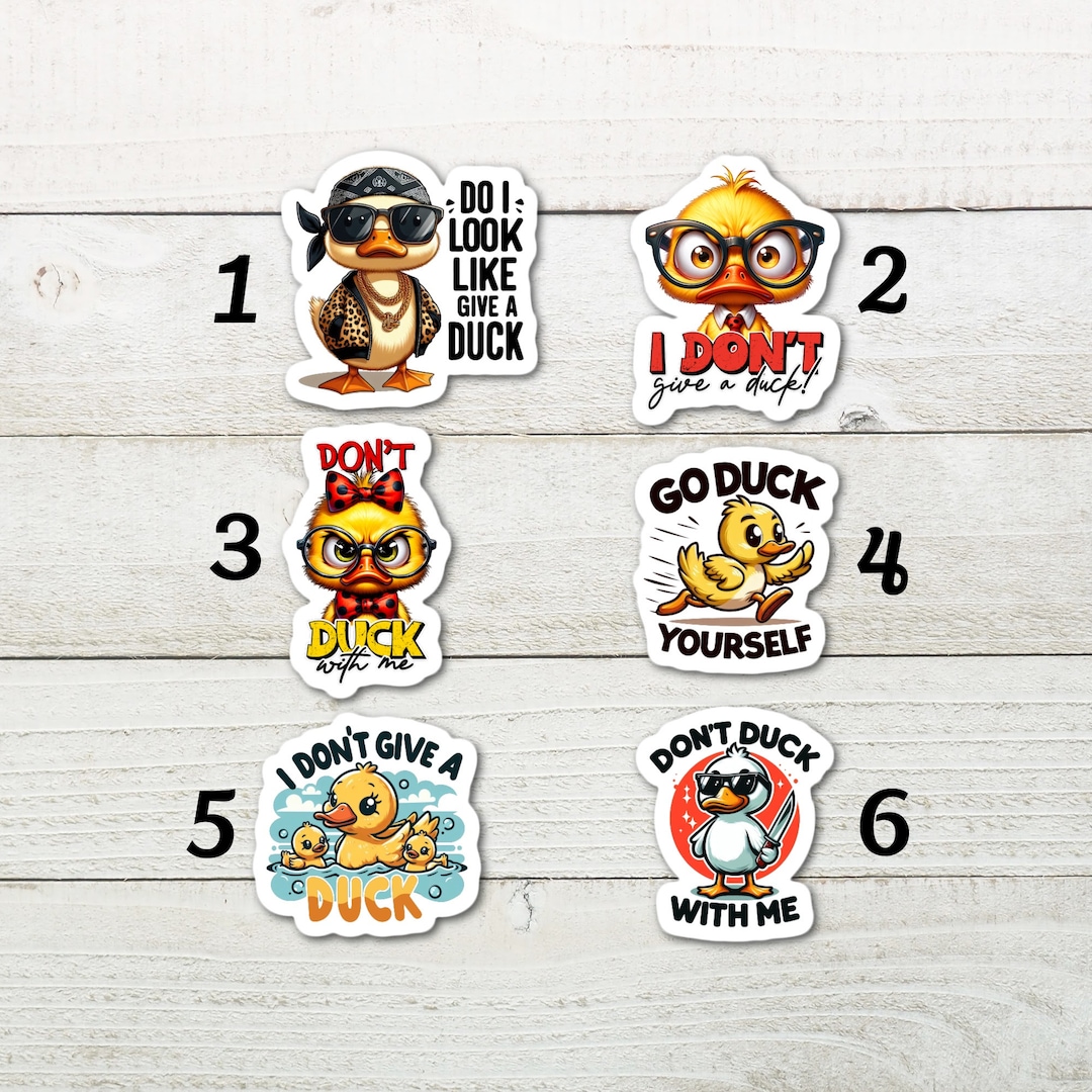Funny Duck Sticker With Cheeky Saying, Unique Gift for Animal Lovers ...