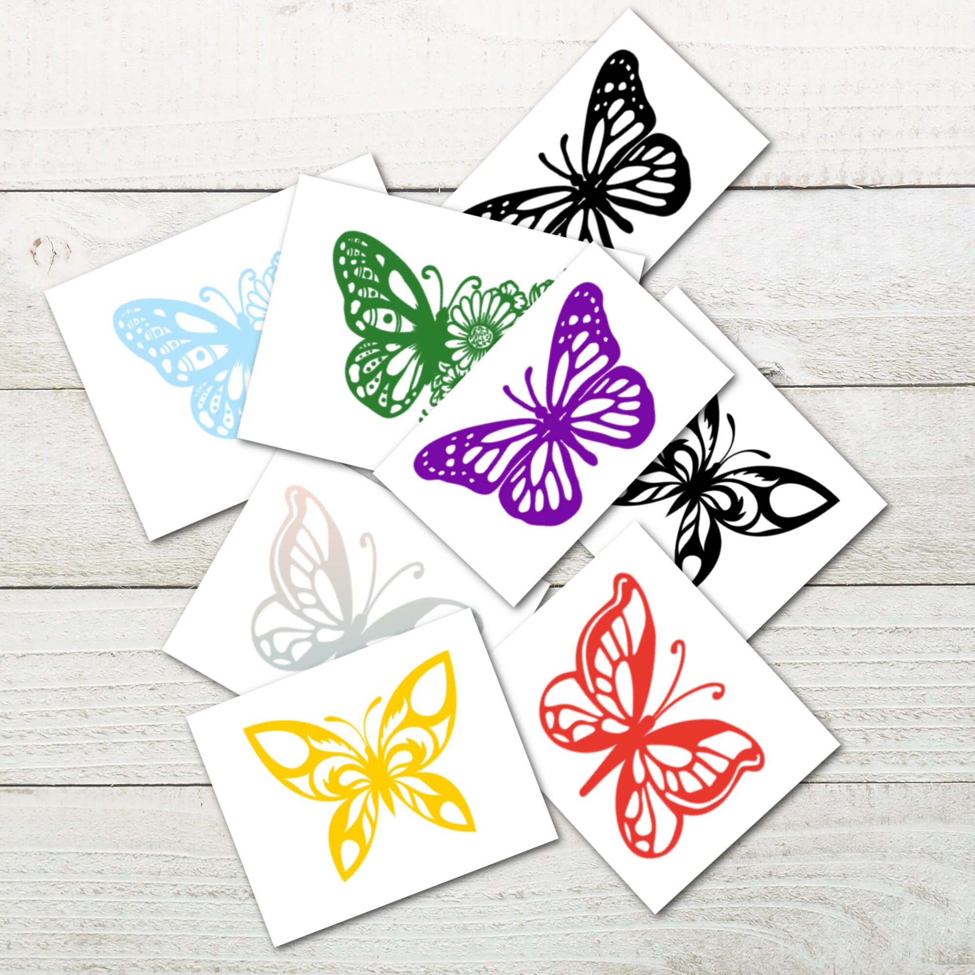Butterfly With Flower Vinyl Decal, Butterfly Car Decal, - Etsy