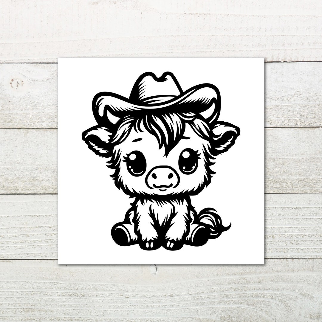 Funny Highland Cow Decal, Vinyl Decal for Car Window, Vinyl Cow Bumper ...