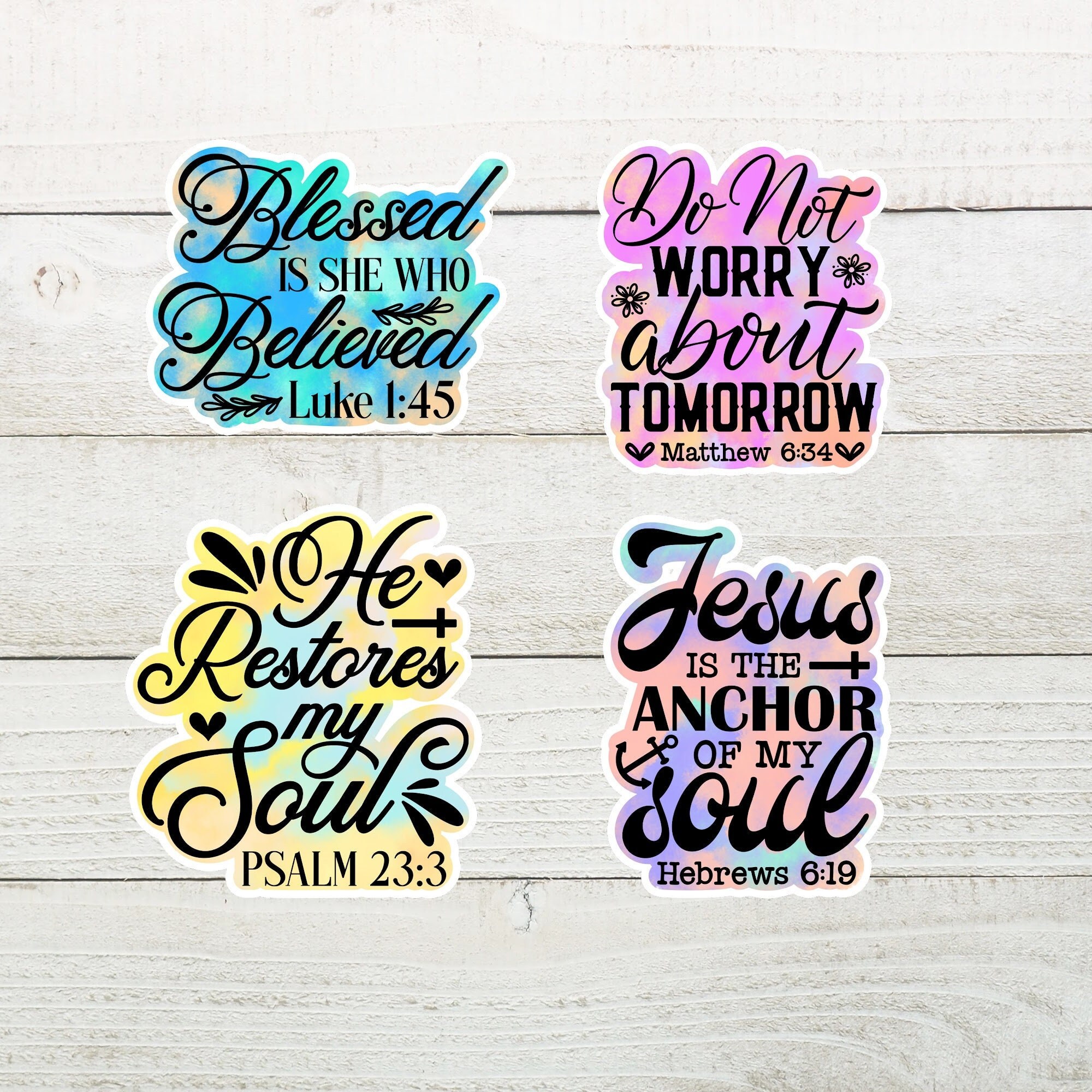 Inspiring Bible Verse Decals. Religious Sticker, Inspirational Verse ...