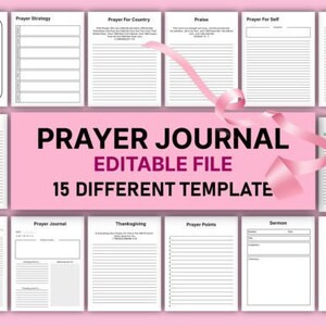 Daily Prayer Journal Printable Digital Christian Planner Faith Journal ...