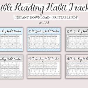 Printable Daily Bible Reading Habit Tracker A4 & A5 - Etsy