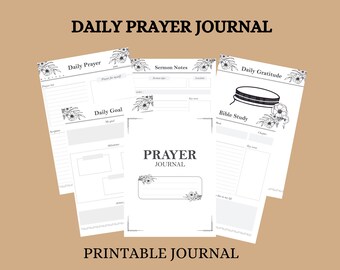 Daily Prayer Journal Printable Digital Christian Planner Faith Journal ...