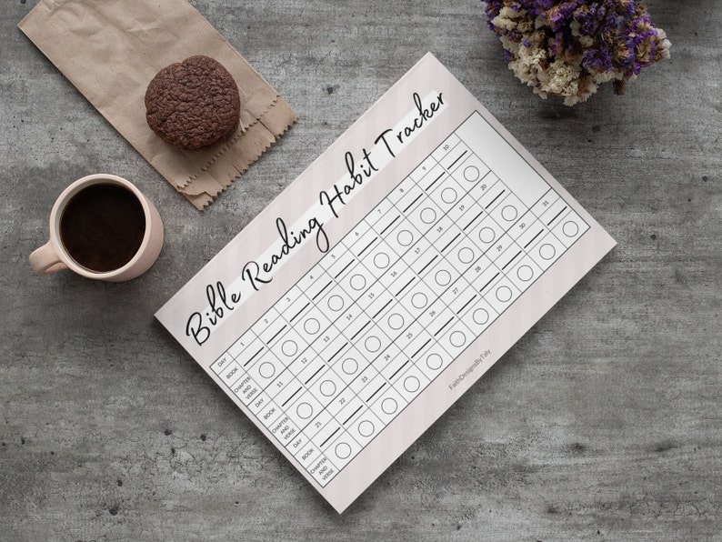 Printable Daily Bible Reading Habit Tracker A4 & A5 - Etsy