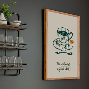 Cafe Tea Poster in the Kitchen, Wall Art Decor #48 - Etsy