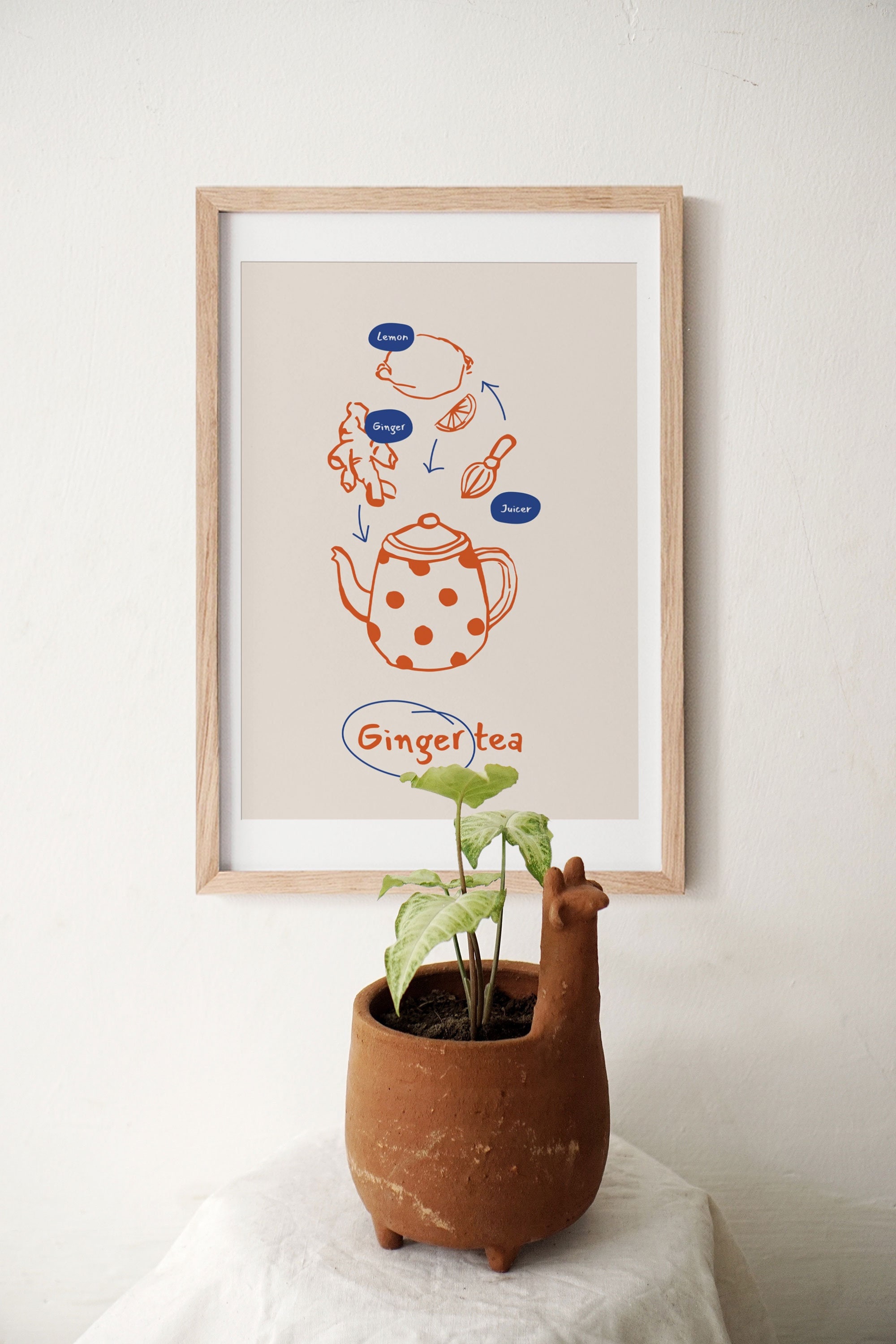 Ginger Tea Poster in the Kitchen Digital Download Wall Art - Etsy