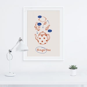 Ginger Tea Poster in the Kitchen Digital Download Wall Art - Etsy