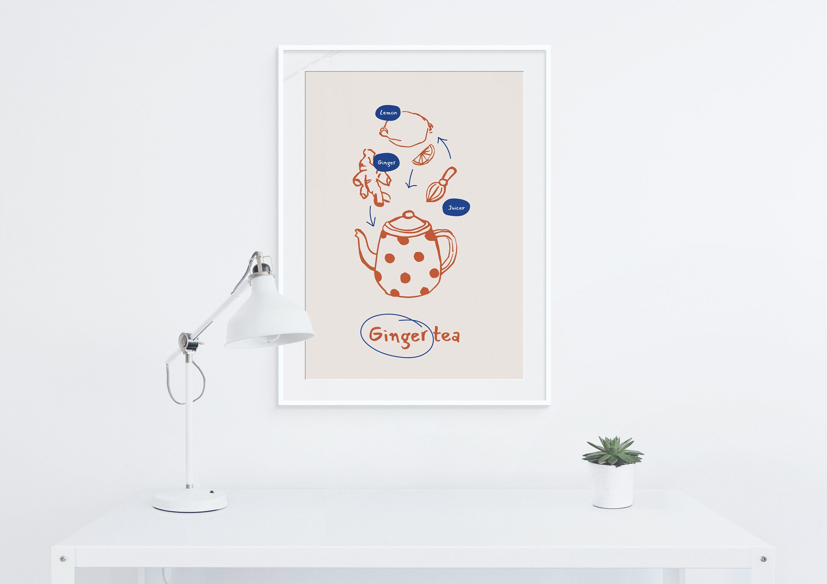 Ginger Tea Poster in the Kitchen Digital Download Wall Art - Etsy