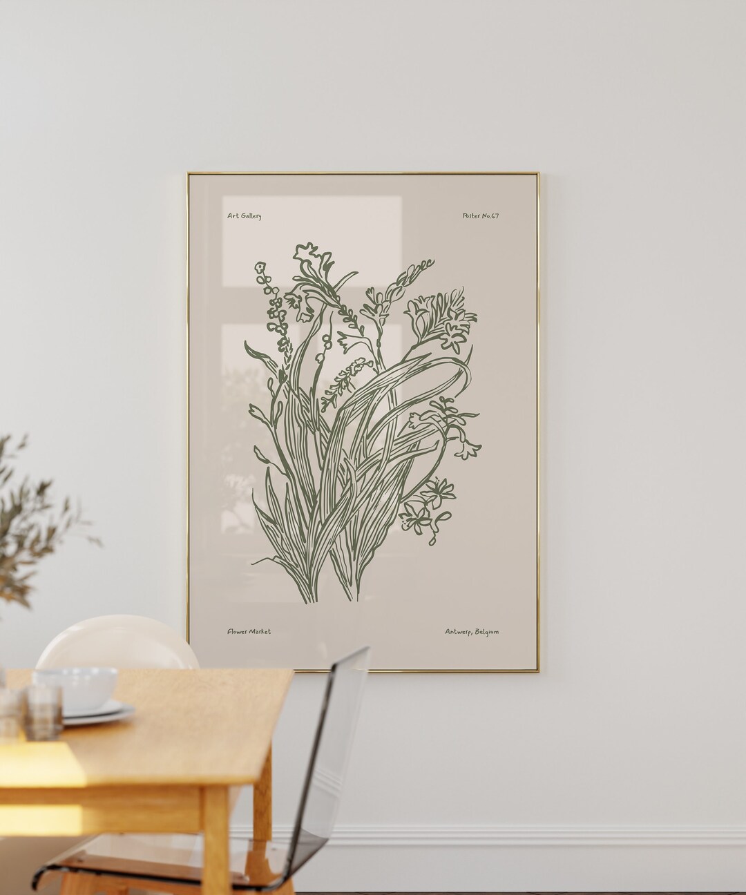 Flower Market, Flower Poster, Botanical Print, Nature Print, Floral ...