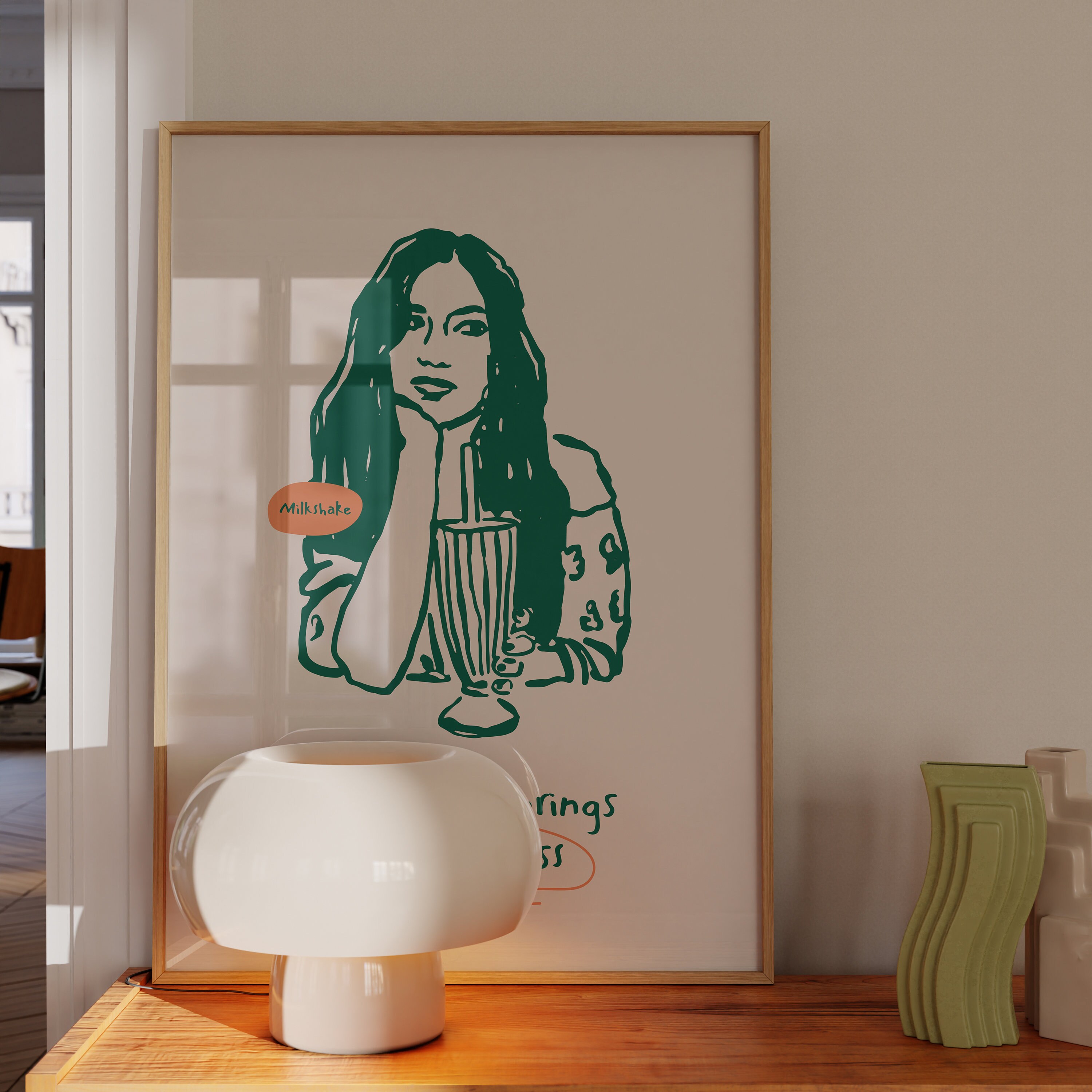 Milkshake Poster, Café Décor, Drink Print, Home Bar Décor, Bar Wall Art ...