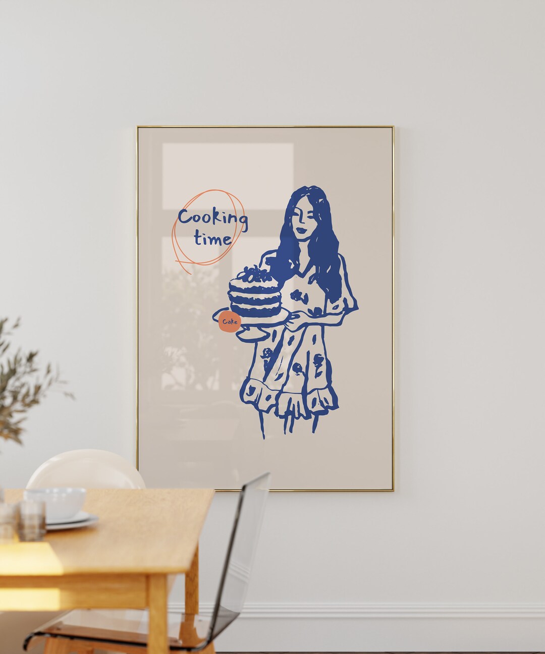 Cooking Poster in the Kitchen, Cake Poster, Digital Download Wall Art ...