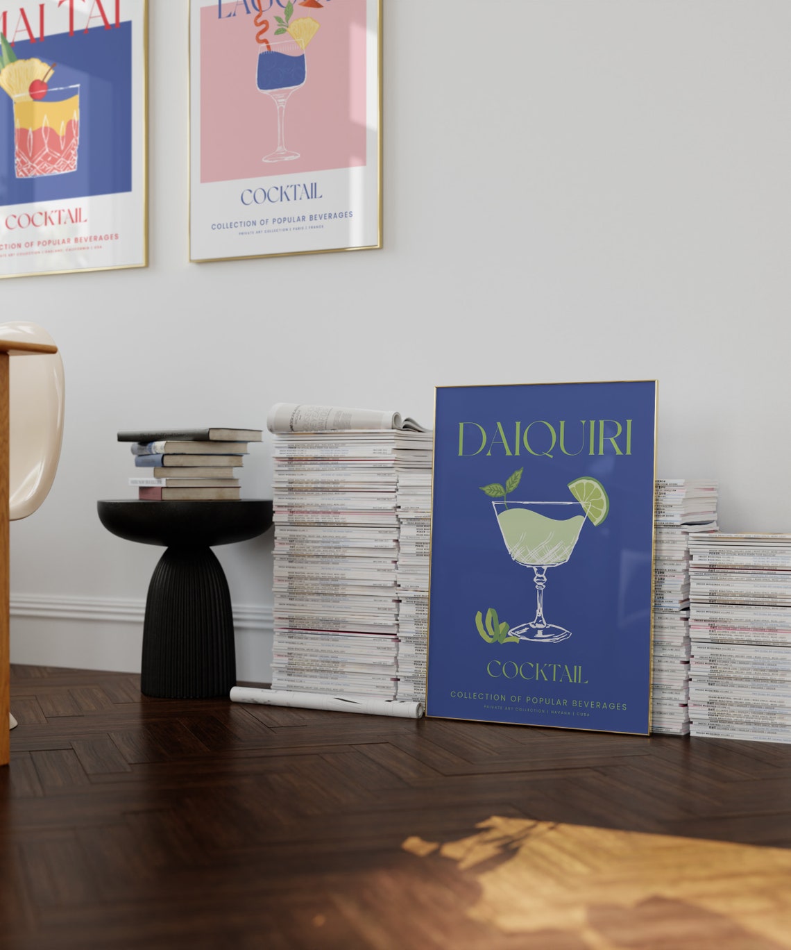 Daiquiri Cocktail Print, Daiquiri Poster, Home Bar Décor, Cocktail ...