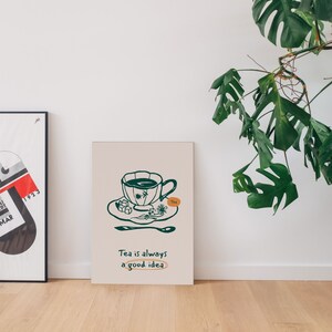 Cafe Tea Poster in the Kitchen, Wall Art Decor #48 - Etsy