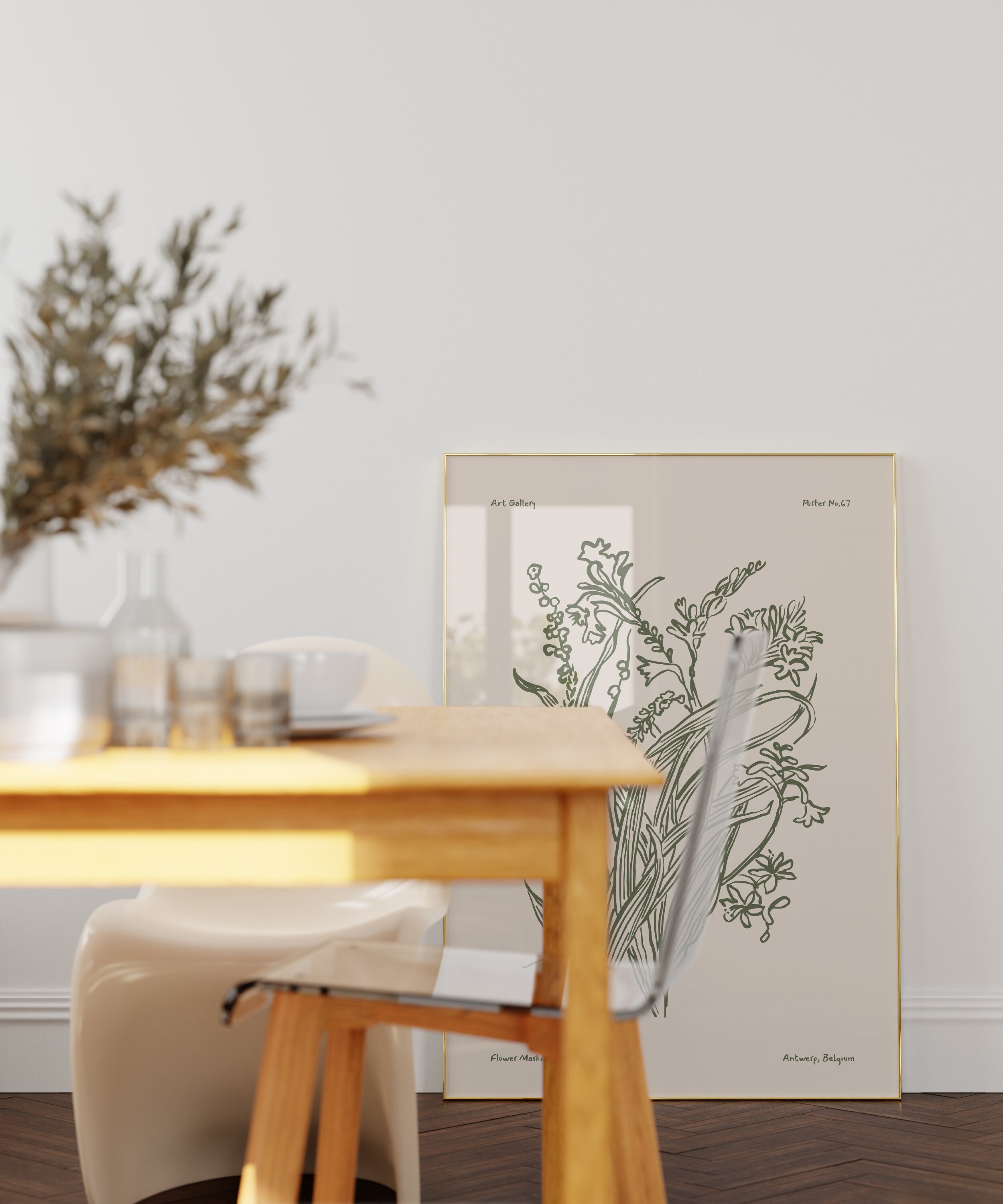 Flower Market Flower Poster Botanical Print Nature Print - Etsy