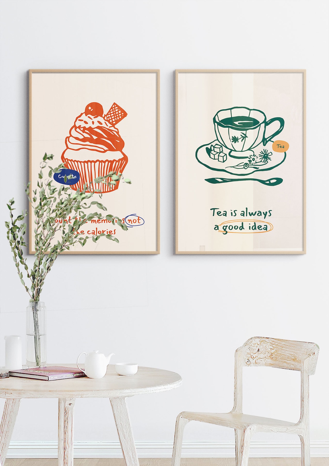 Cafe Tea Poster in the Kitchen, Wall Art Decor 48 - Etsy