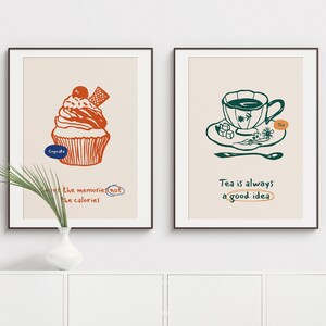 Cafe Tea Poster in the Kitchen, Wall Art Decor #48 - Etsy