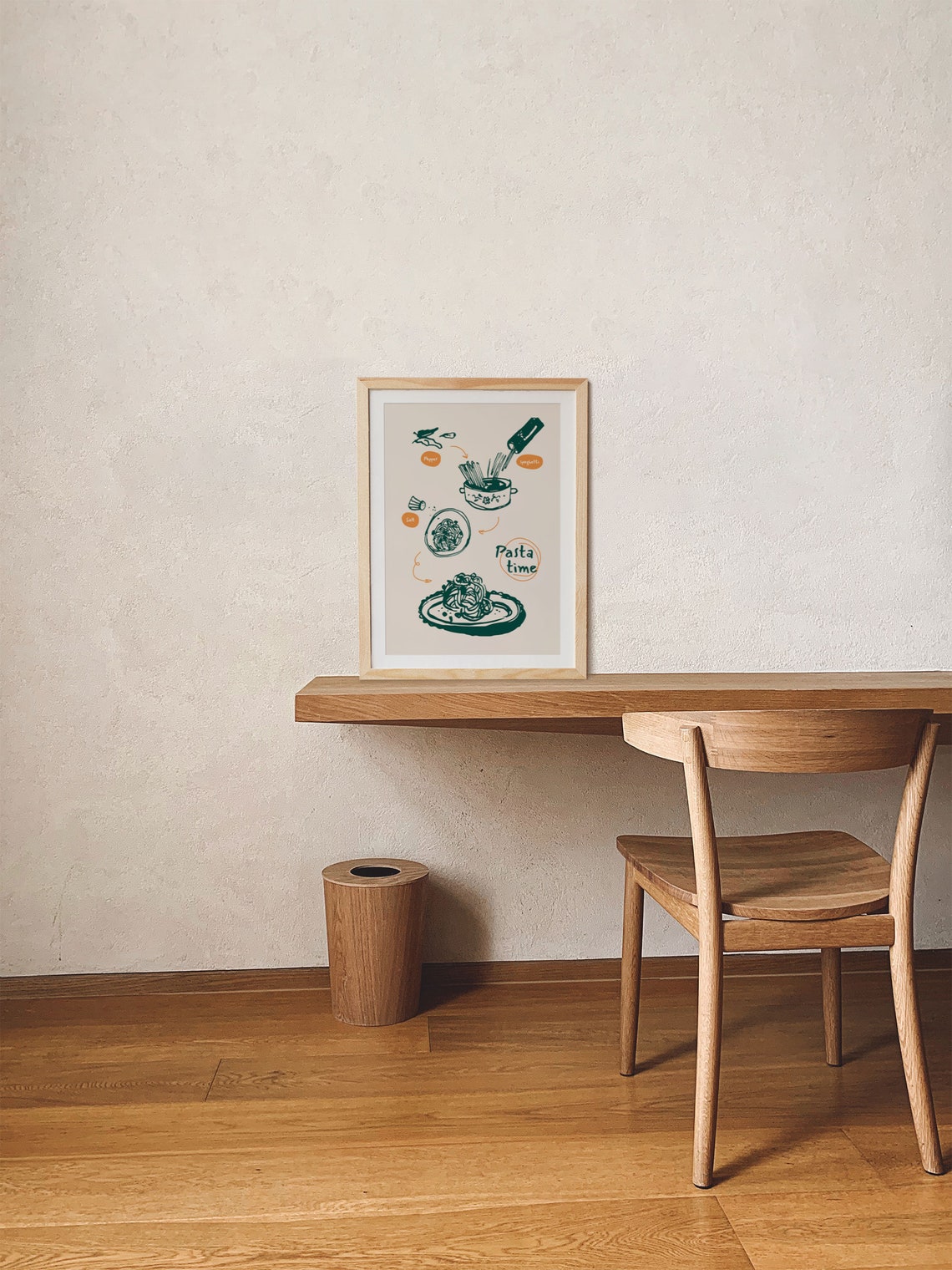 Pasta Time Poster in the Kitchen Decor Digital Download Wall - Etsy