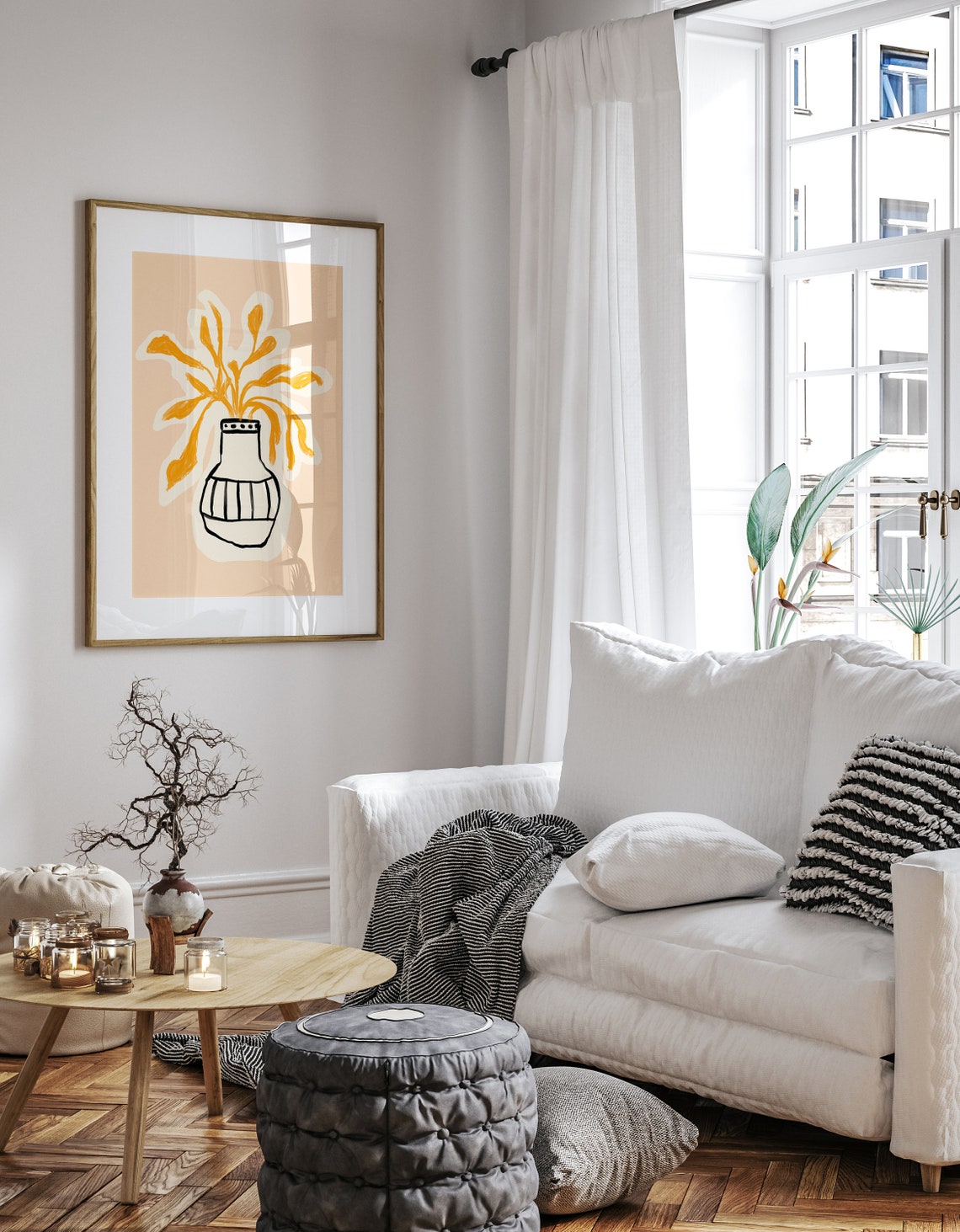 Flower Poster, Abstract Print, Acrylic Poster, Modern Art Posters ...