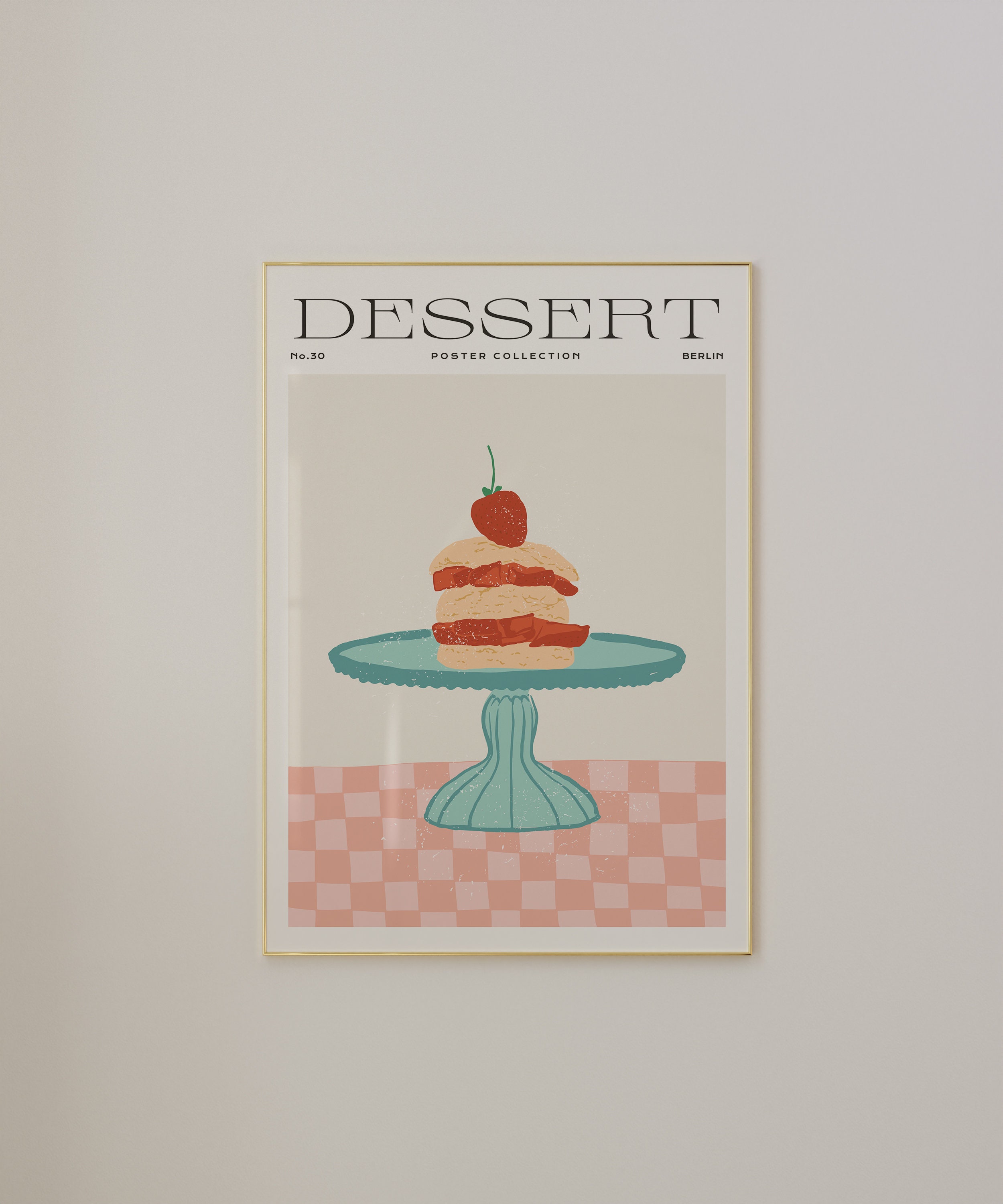 Cake Illustration, Cake Poster, Kitchen Decor Poster, Cake Print ...