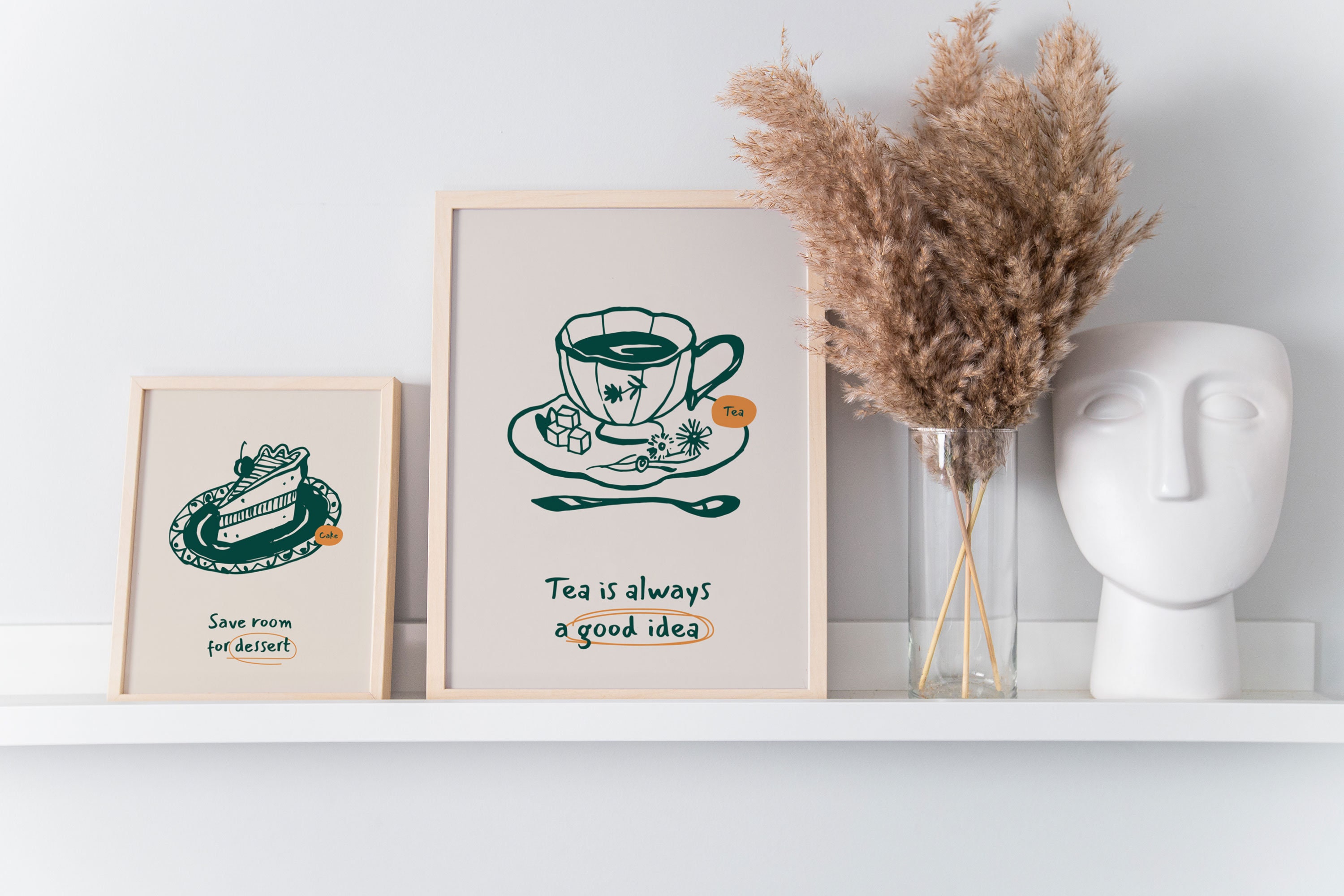 Cafe Tea Poster in the Kitchen, Wall Art Decor 48 - Etsy