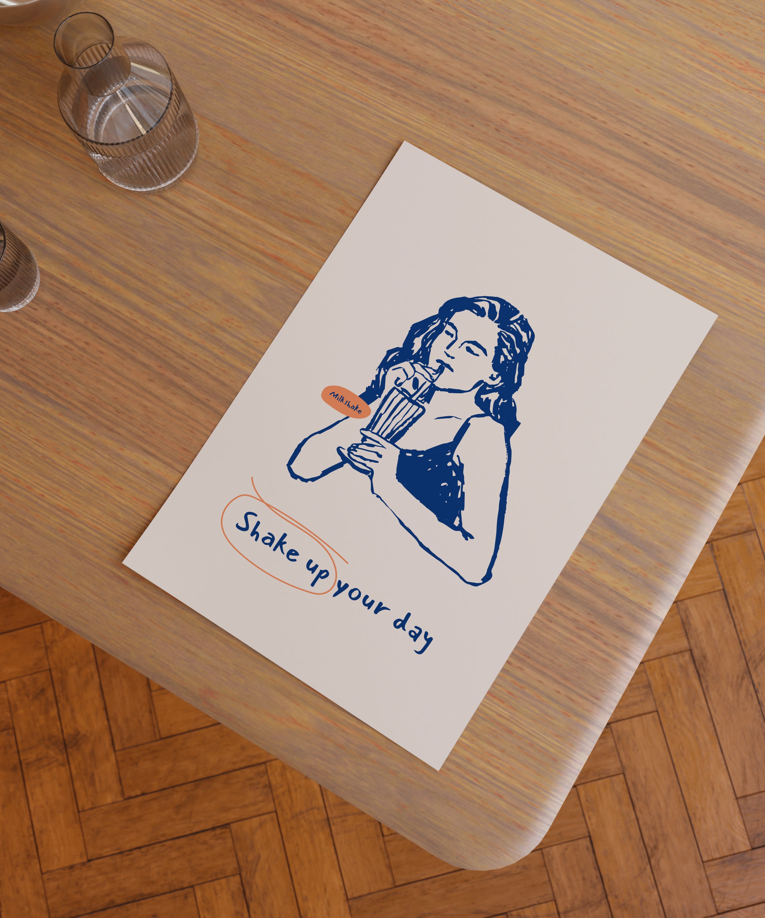 Milkshake Poster, Café Décor, Drink Print, Home Bar Décor, Bar Wall Art ...