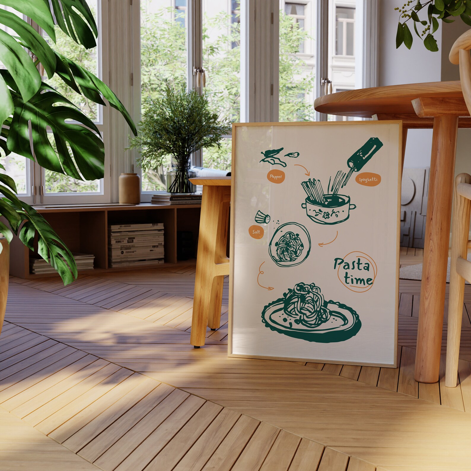 Pasta Time Poster in the Kitchen Decor, Digital Download Wall Art 71 - Etsy